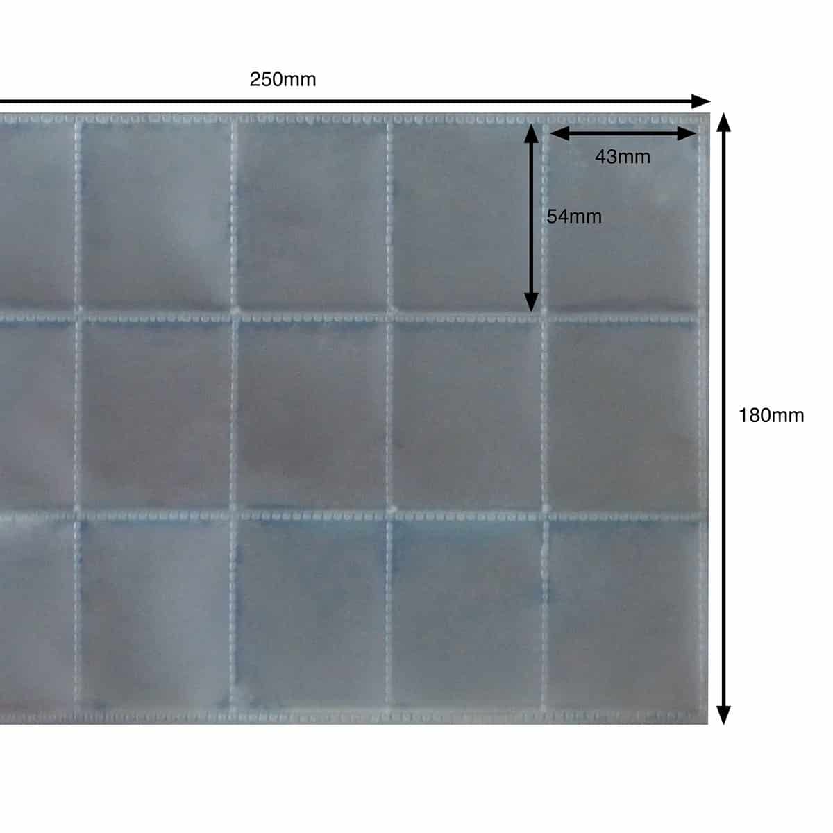 15 Pocket Cigarette Card Page (100 pack) - Safe Albums