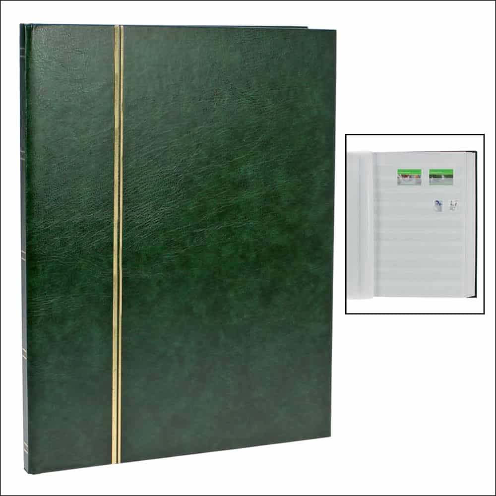 Stock Book - With 8 White Pages - 16 Sides - Safe Albums