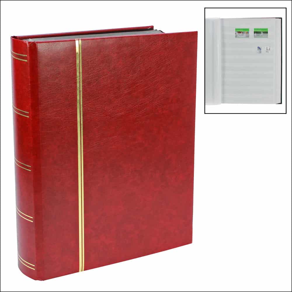 Stock Book - With 32 White Pages - 64 Sides - Safe Albums