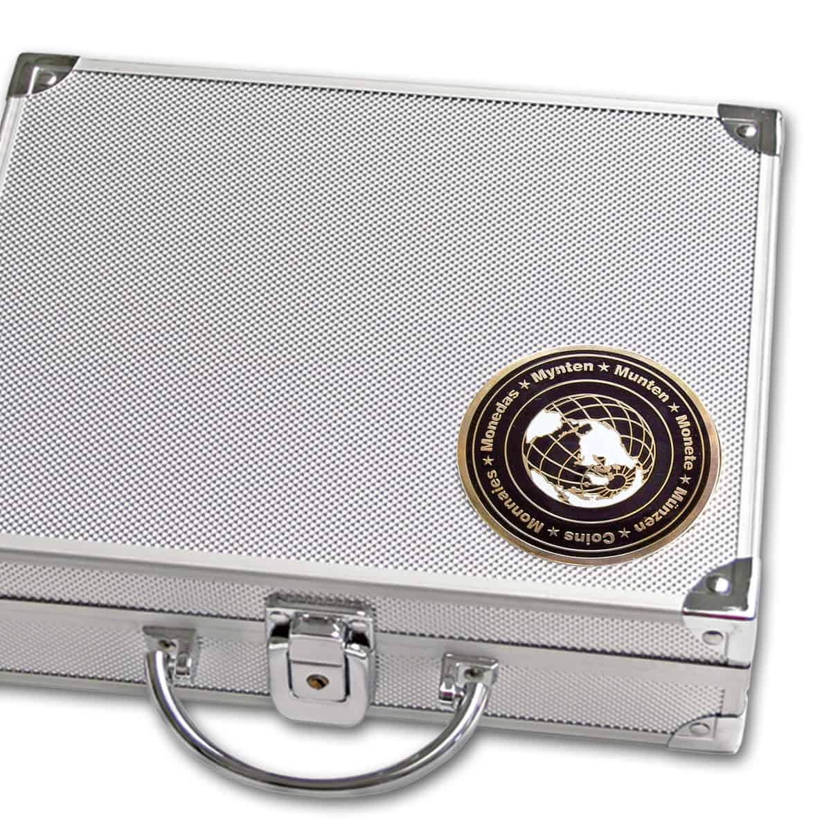 Coin Case "Aluminium" With 6 Trays of Your Choice - In Black or Silver ...