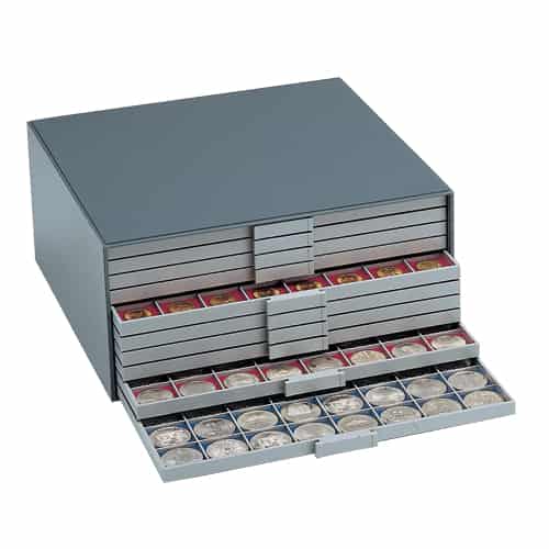 Coin Cabinet "BEBA MAXI" with 10 Trays included - Safe Albums