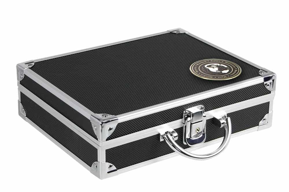 Coin Case "Aluminium" With 6 Trays of Your Choice - In Black or Silver ...