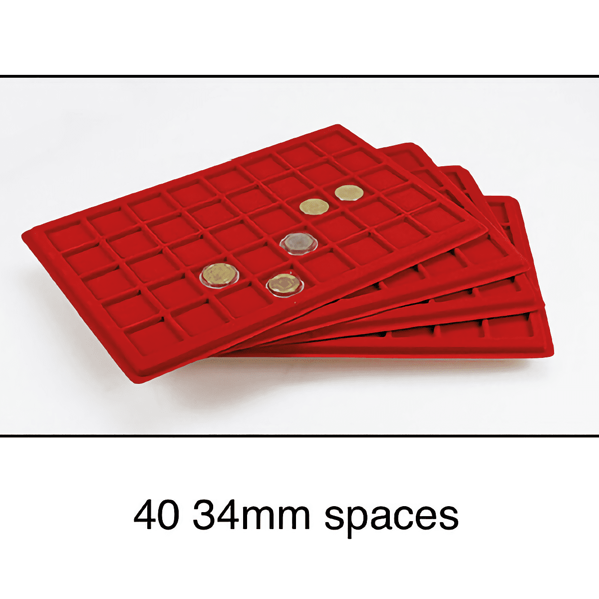 Giant Coin Case Trays - with 40 spaces for coins up to 34mm - for Pre ...